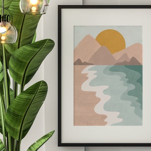 Boho Beach Wall Art, 6 Pieces Neutral Prints, Surf Nursery Decor, Beach ...