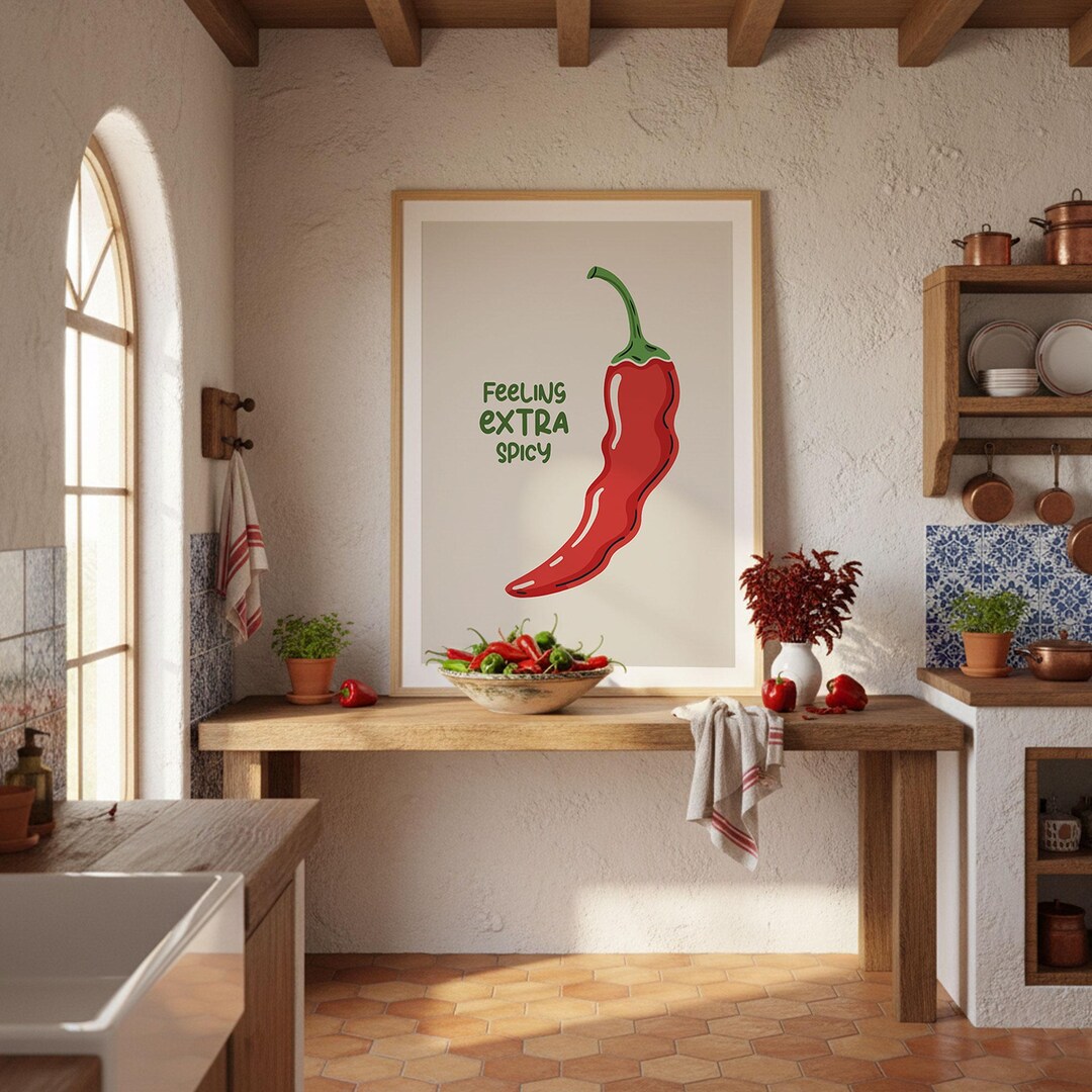 Chili Pepper Kitchen Print | Funny Cooking Art (digital Art) - Etsy