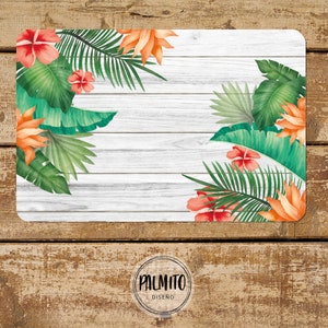 Tropical Printable Placemats Set, Tropical Leaves, Tropical Vibes ...