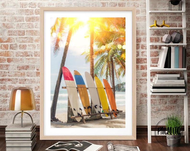 Beach Themed Decor Set of 5 Surf Posters Surf Nursery Decor - Etsy