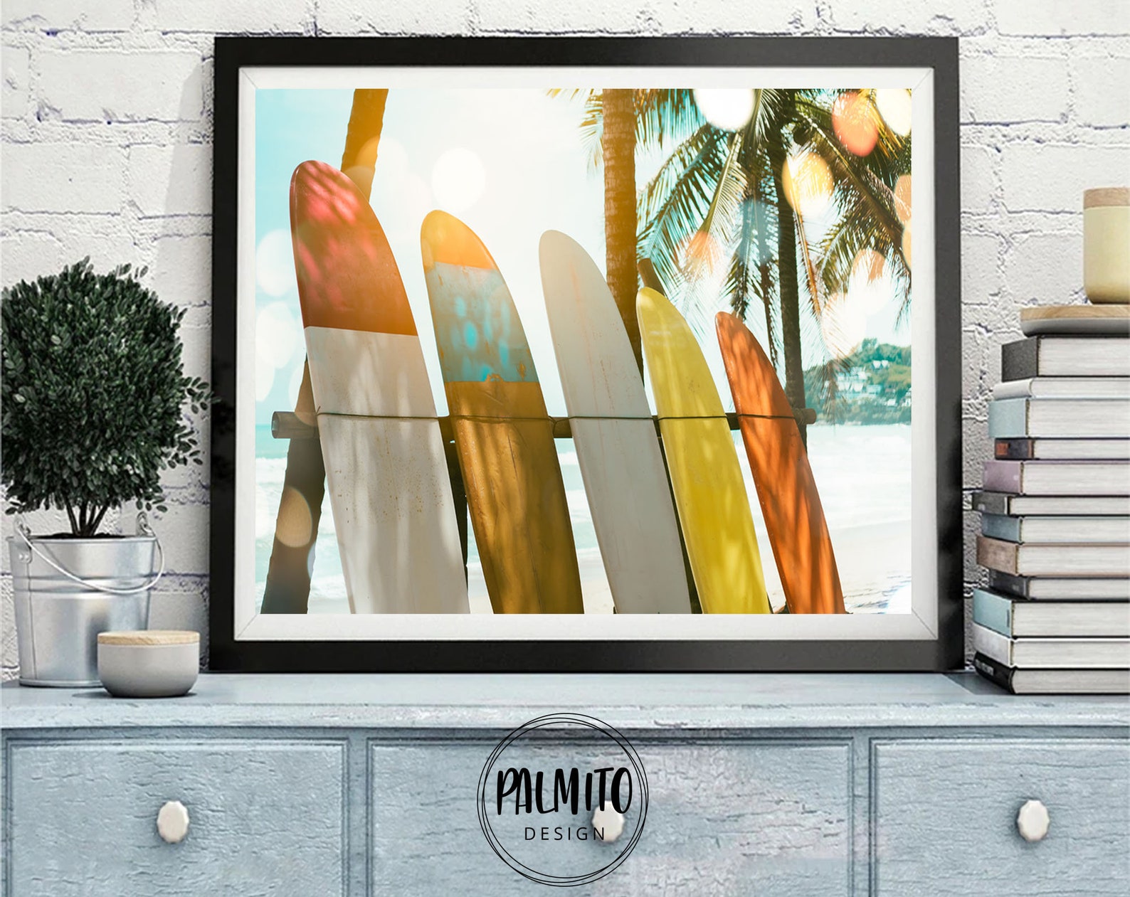 Colorful Surfboards Printable Wall Art Beach Surfboards | Etsy