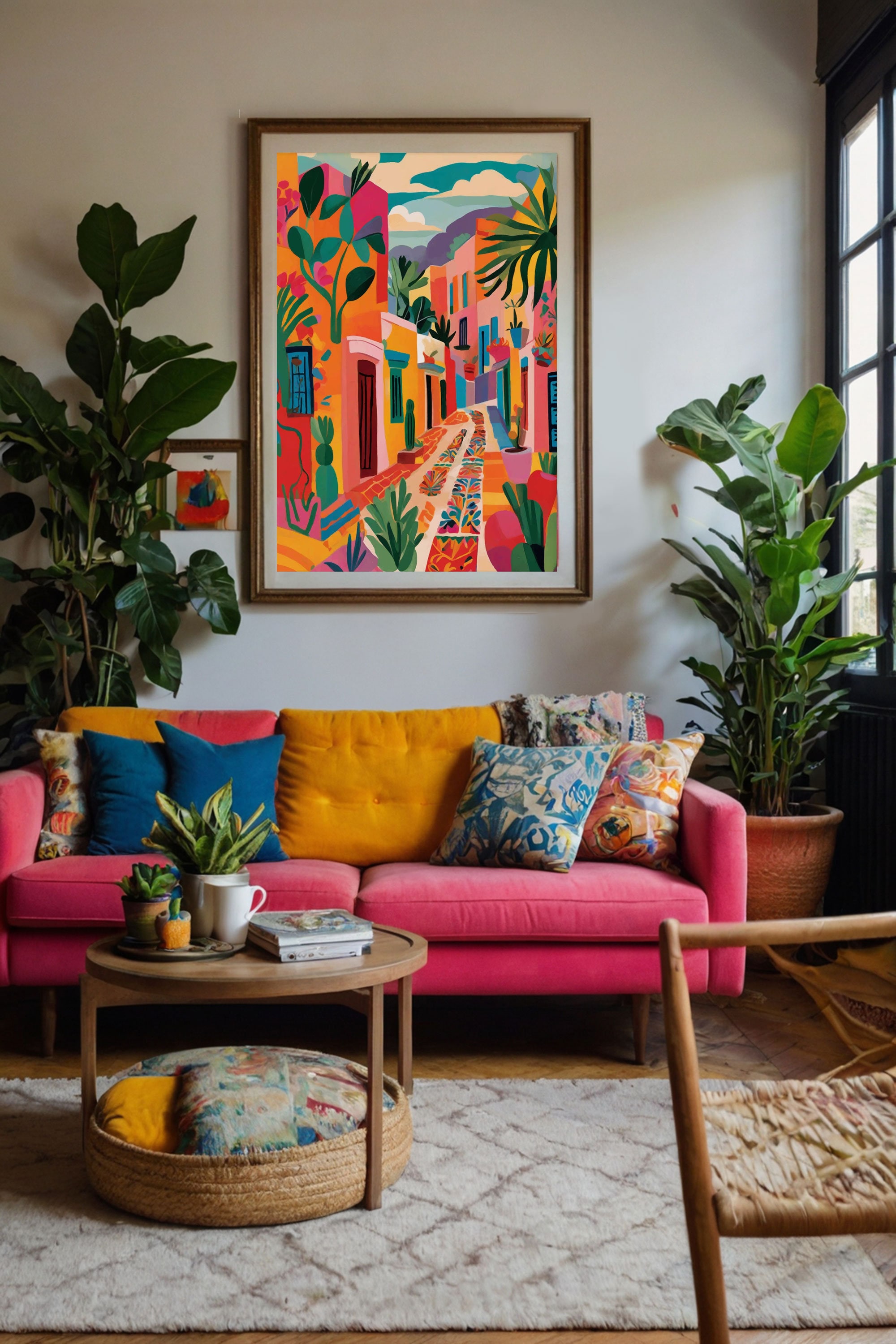 Vibrant Colorful Mexican Art, Bright Printable Wall Art, Digital ...