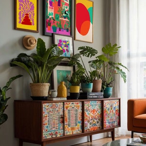 Eclectic Botanical Maximalism, 14 Colorful Printable Wall Art Set ...