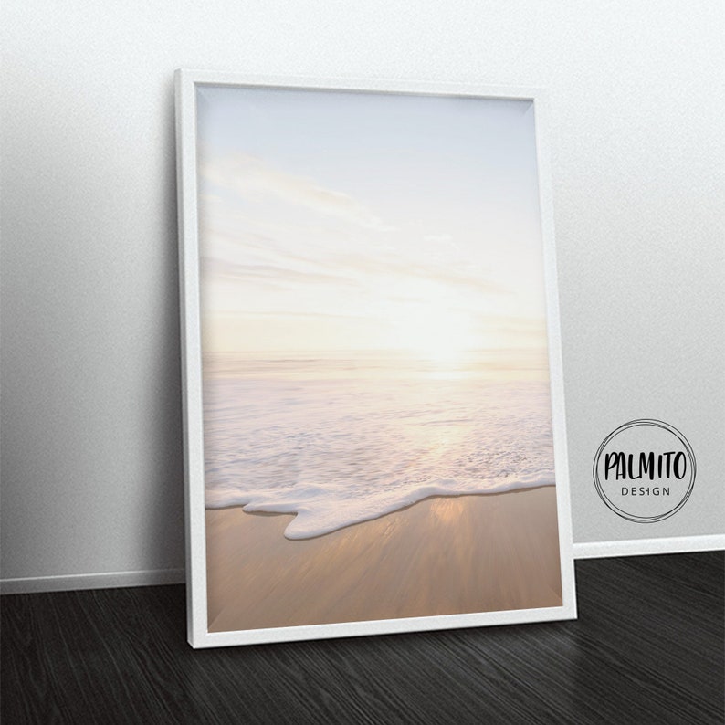 Shore Ocean Print Beach Print Pink Beach Digital Print - Etsy