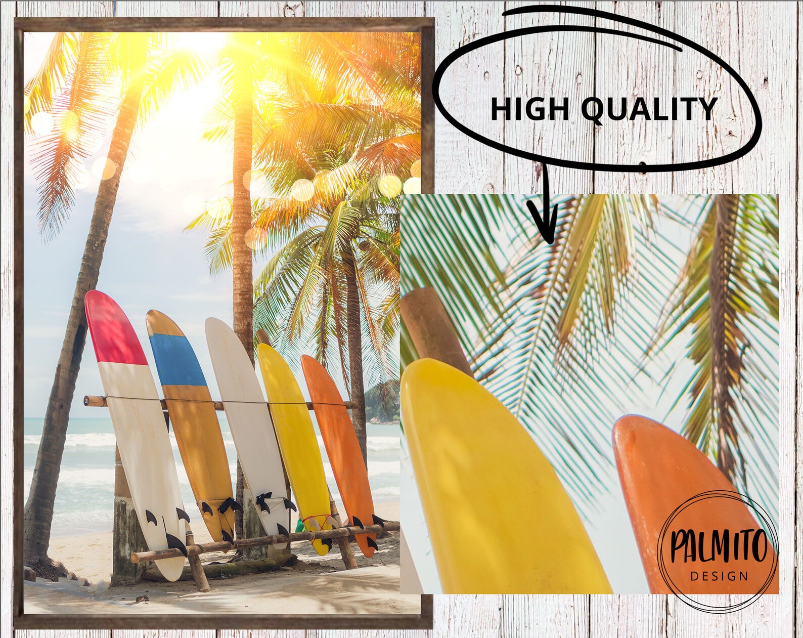 Beach Surfboards Poster Beach Print Surfboard Printable - Etsy