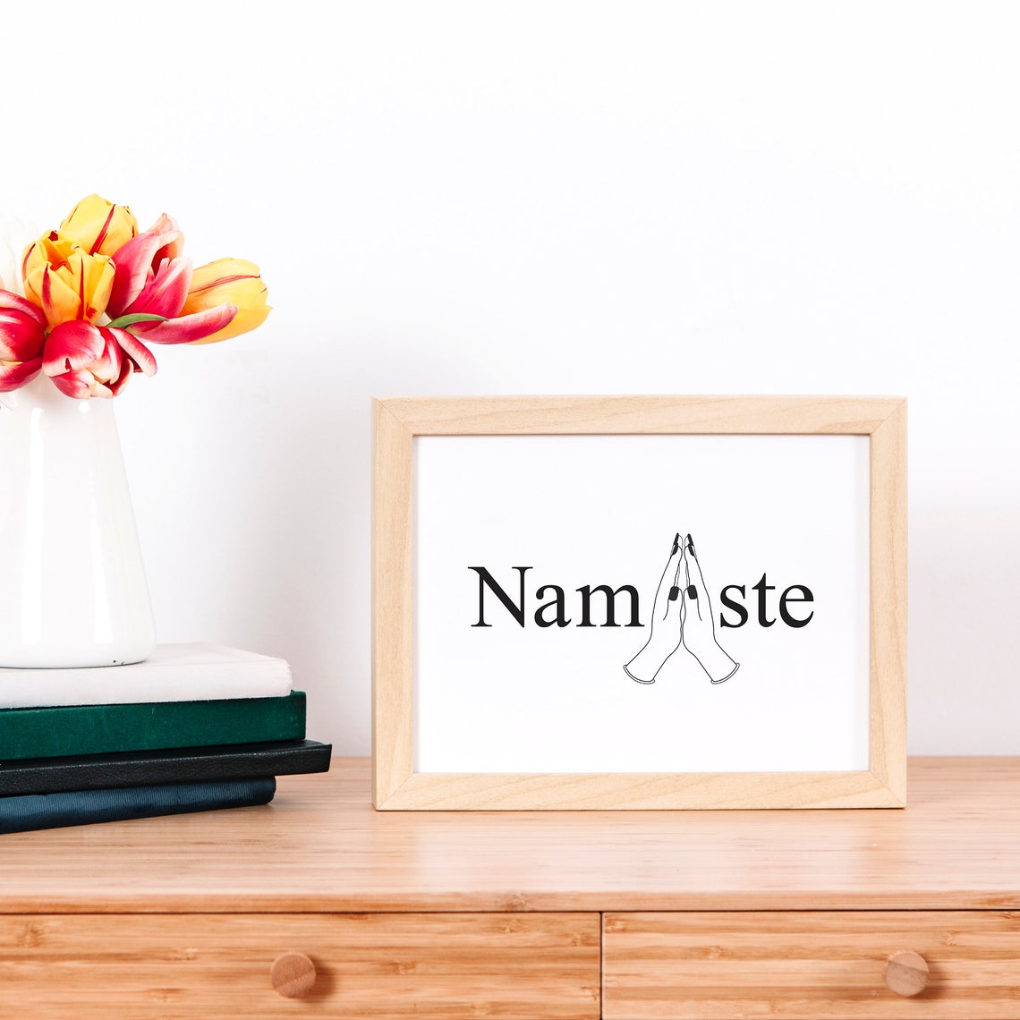 Namaste Pray Hands Prayer Print Namaste Sign Namaste Wall | Etsy