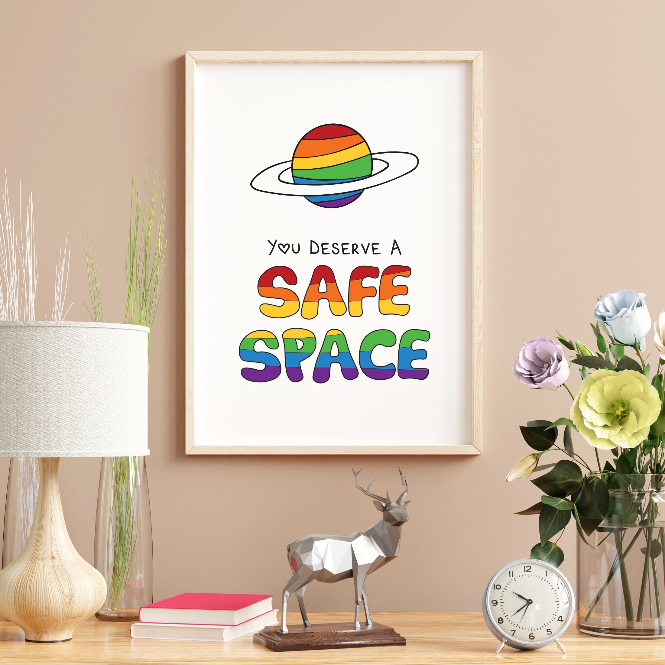 Safe Space Wall Poster, You Deserve A Safe Space, Safe Space Classroom ...