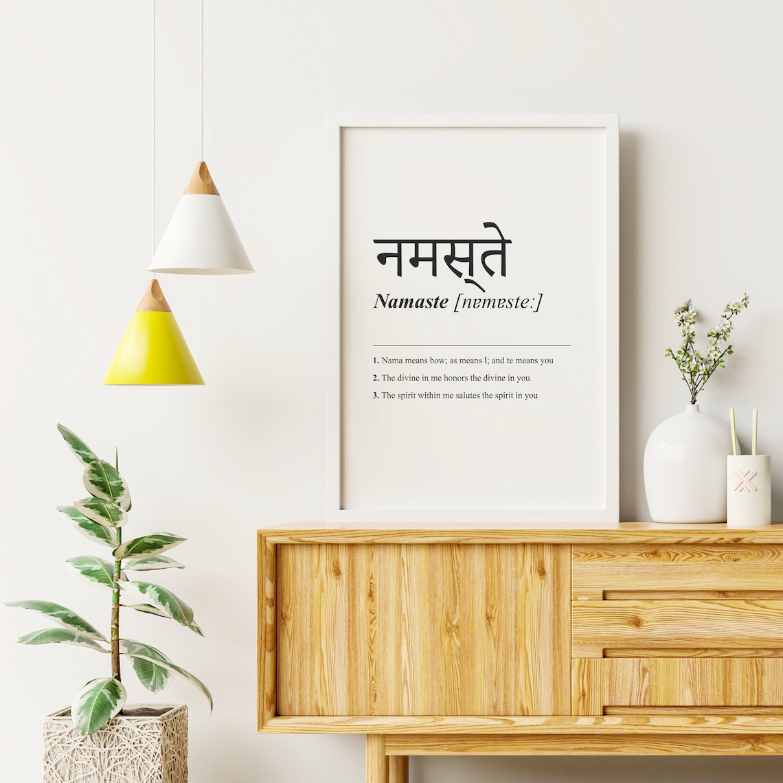 Namaste Definition Print Namaste Sign Namaste Printable - Etsy