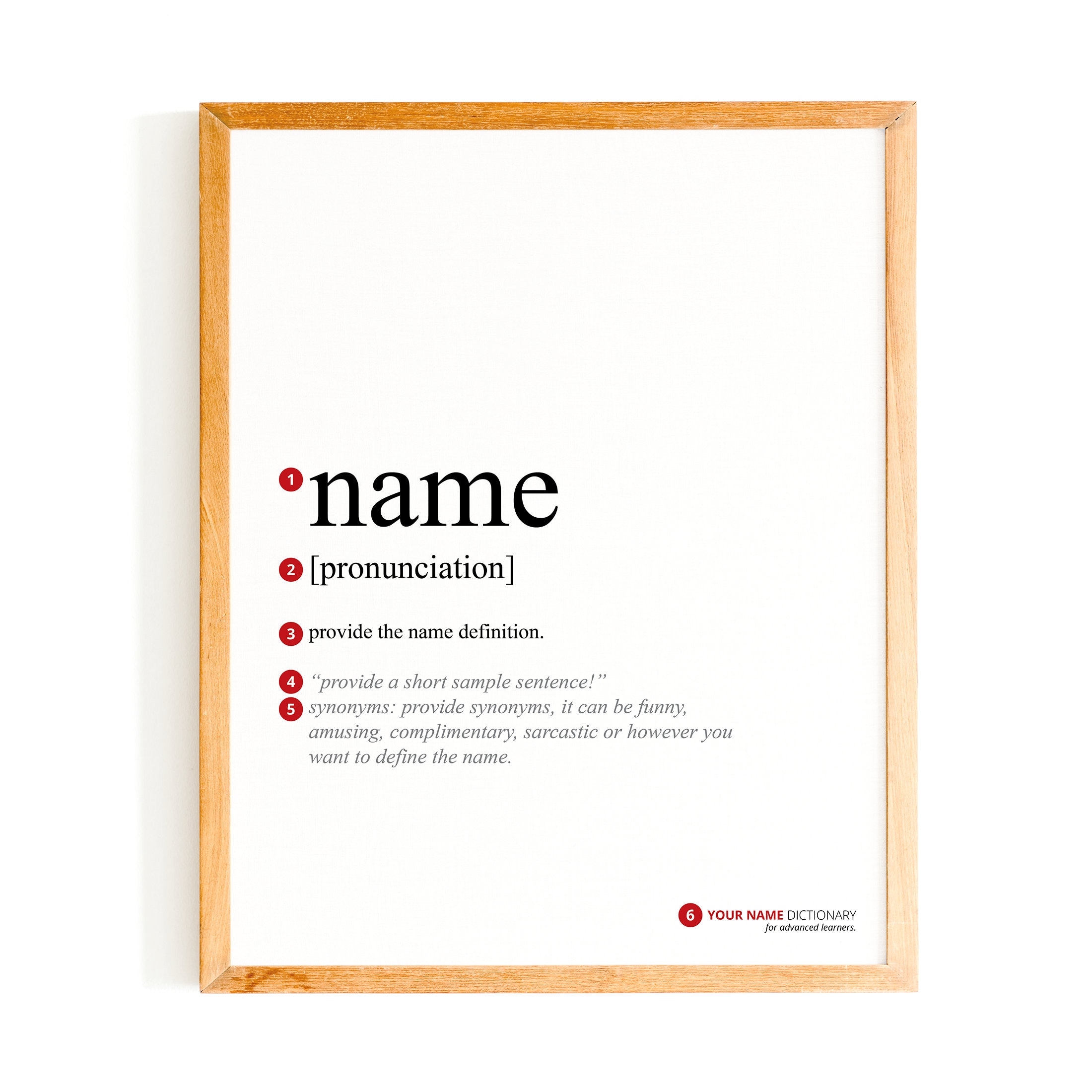 Personalized Name Definition Poster Custom Name Sign Custom - Etsy