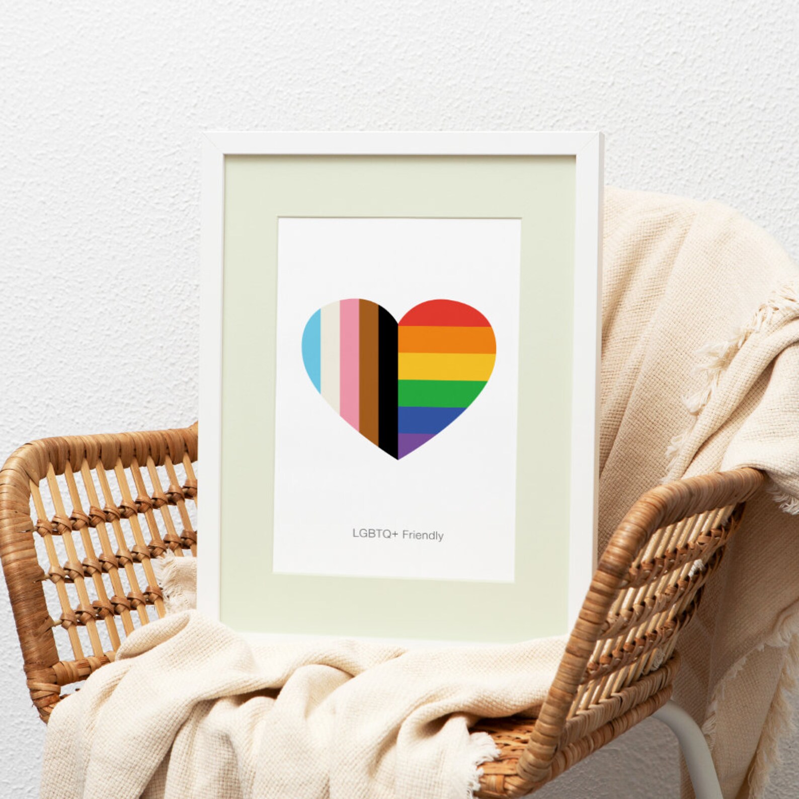 LGBTQ Friendly, Safe Space Sign, Classroom Poster, Pride Art Print ...
