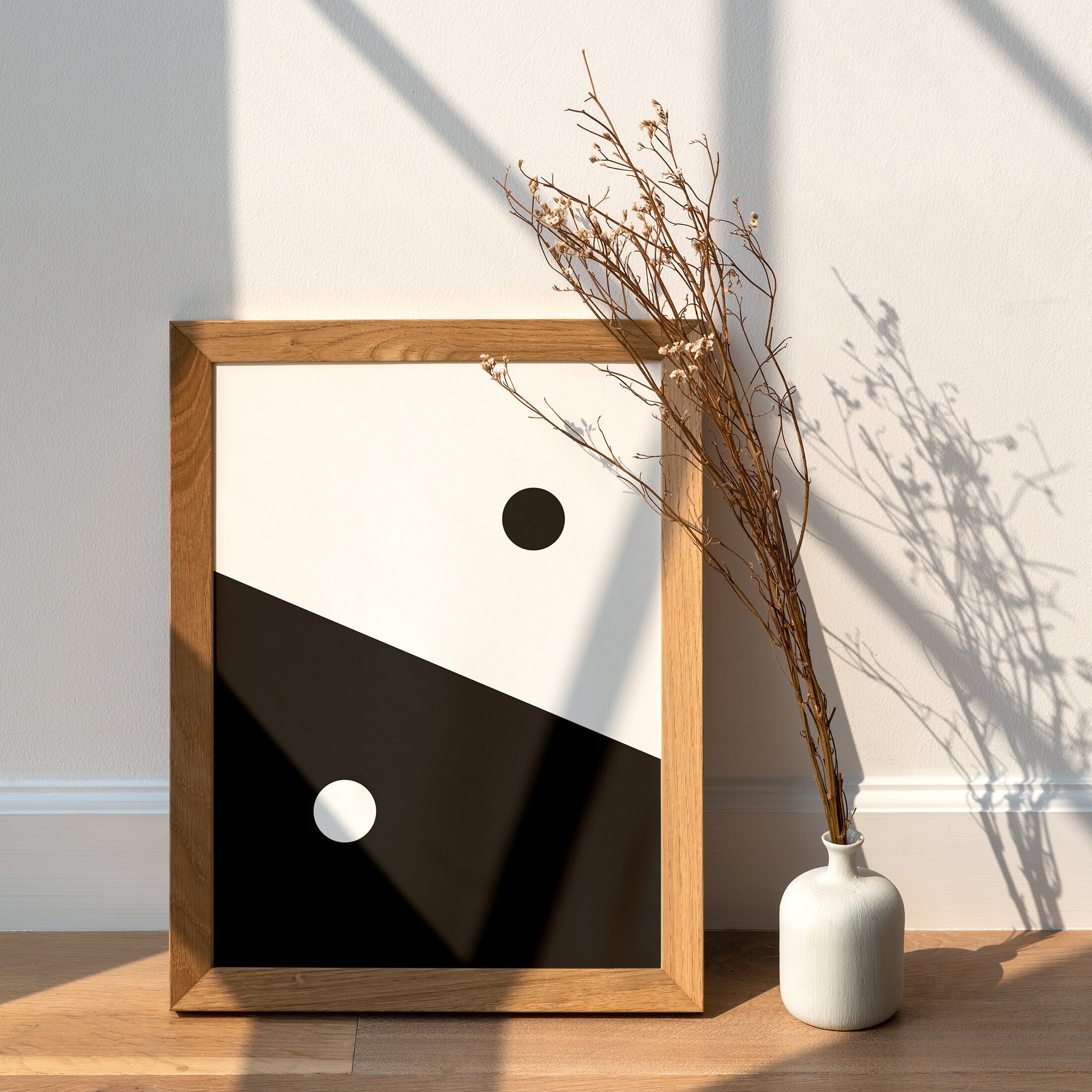 Modern Yin Yang Art, Yin and Yang, Yin Yang Prints, Black and White ...