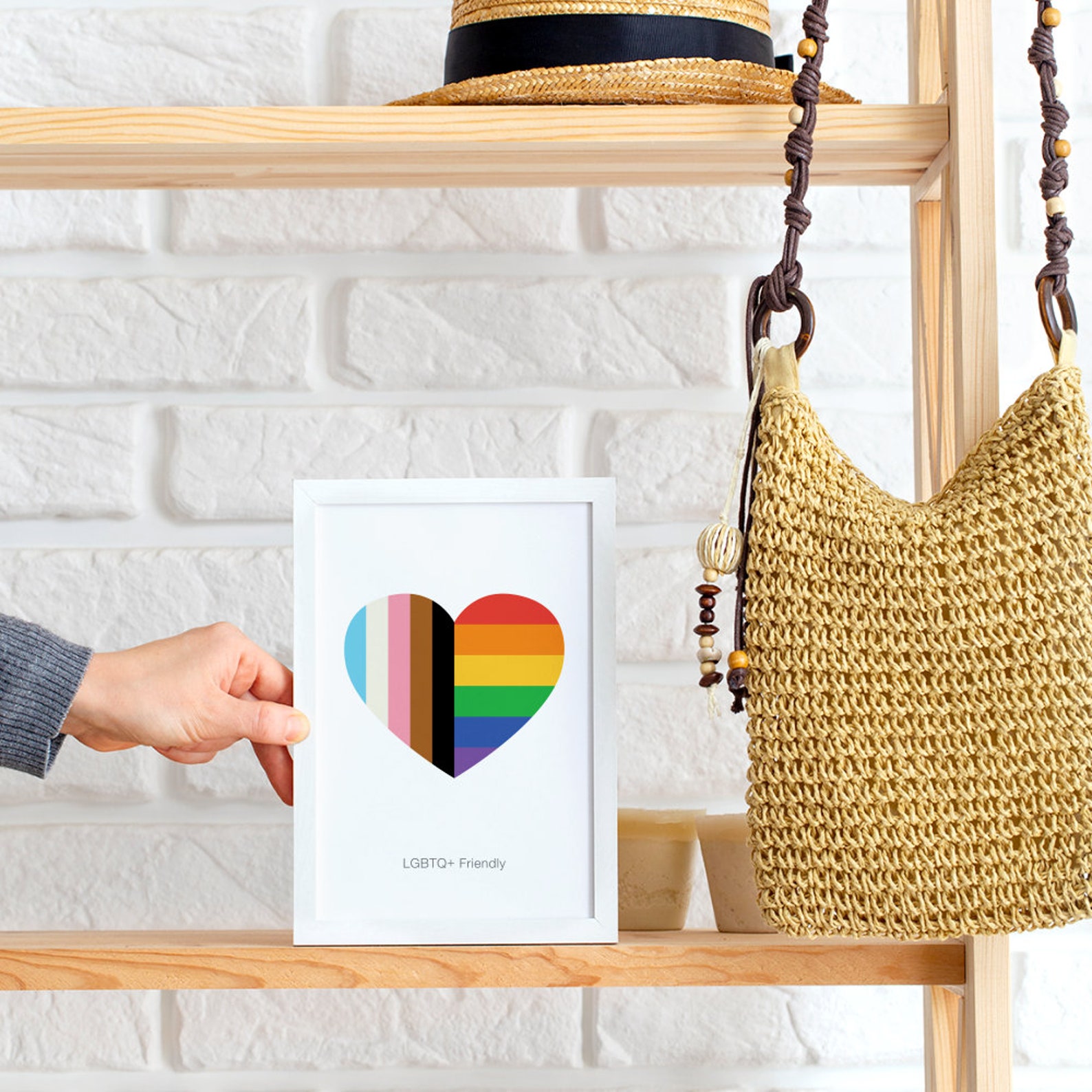 LGBTQ Friendly, Safe Space Sign, Classroom Poster, Pride Art Print ...