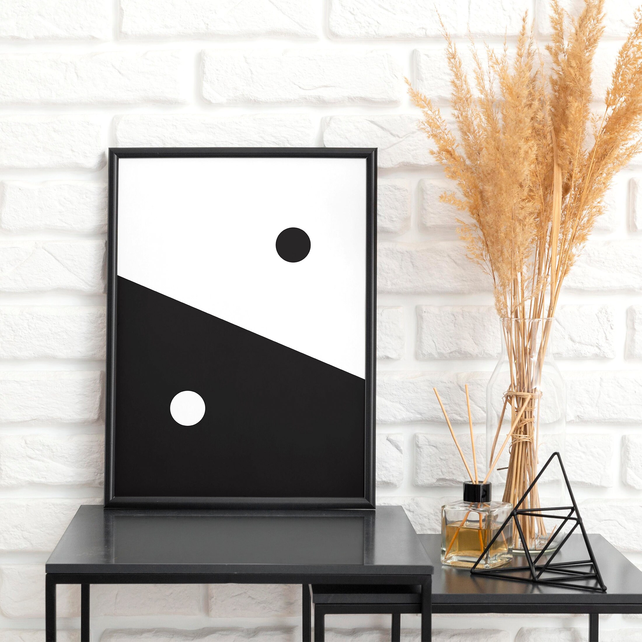 Modern Yin Yang Art, Yin and Yang, Yin Yang Prints, Black and White ...