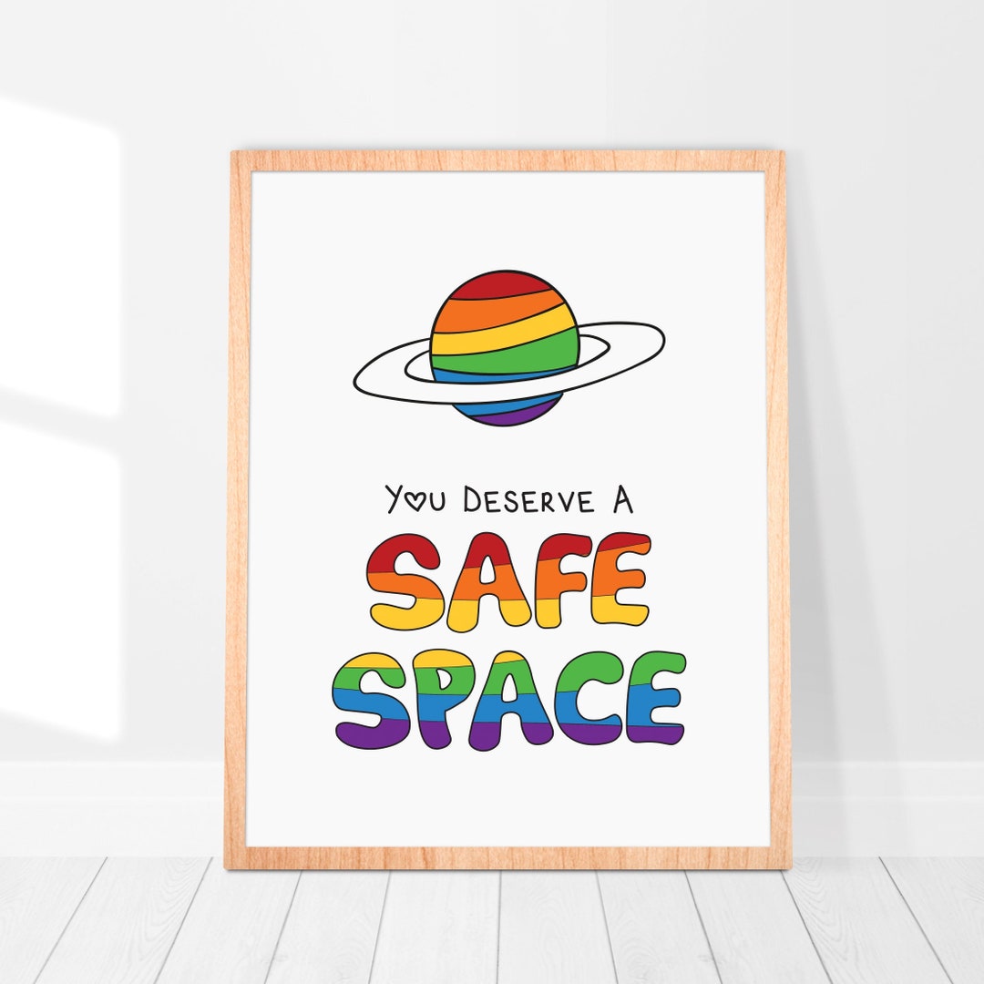 Safe Space Wall Poster, You Deserve A Safe Space, Safe Space Classroom ...