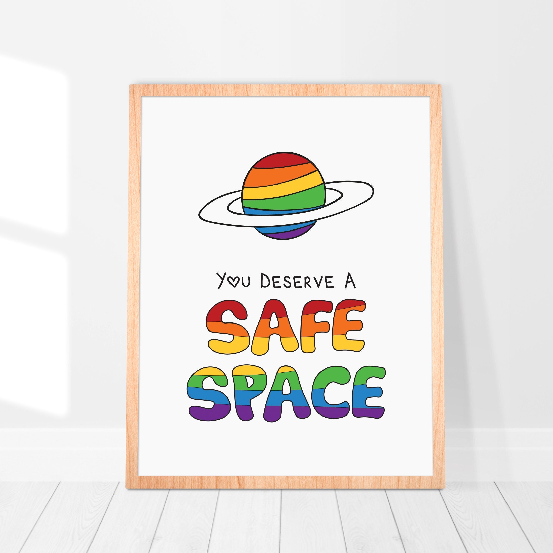 Safe Space Wall Poster, You Deserve A Safe Space, Safe Space Classroom ...