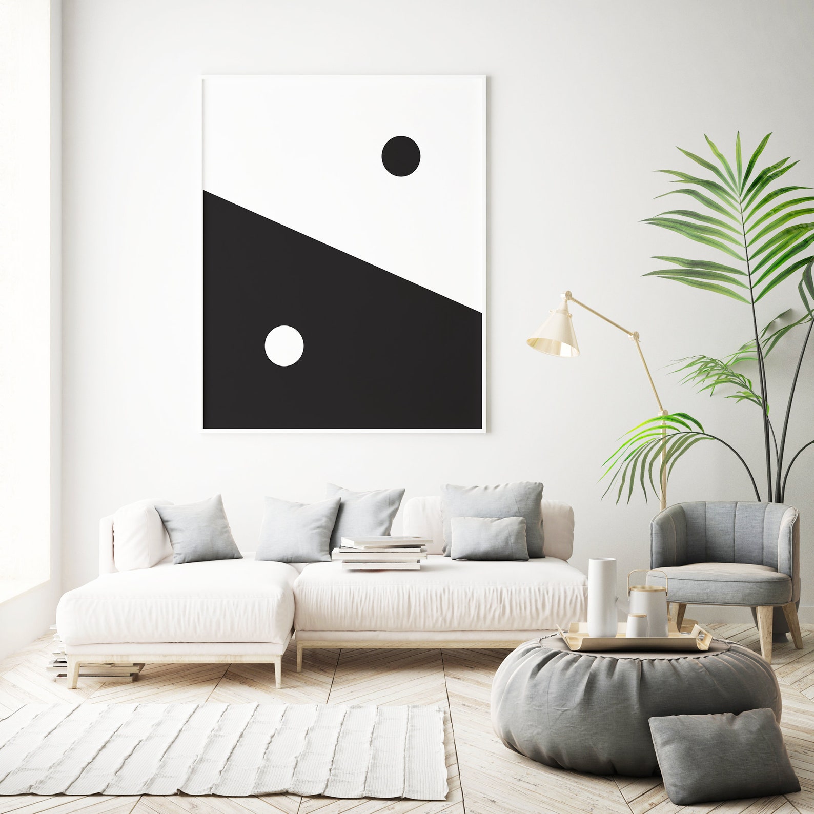 Modern Yin Yang Art, Yin and Yang, Yin Yang Prints, Black and White ...