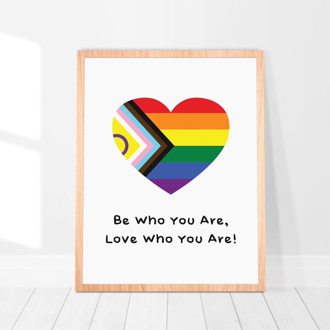Pride Heart Art Print: LGBTQ Rainbow Flag Decor (digital Download) - Etsy