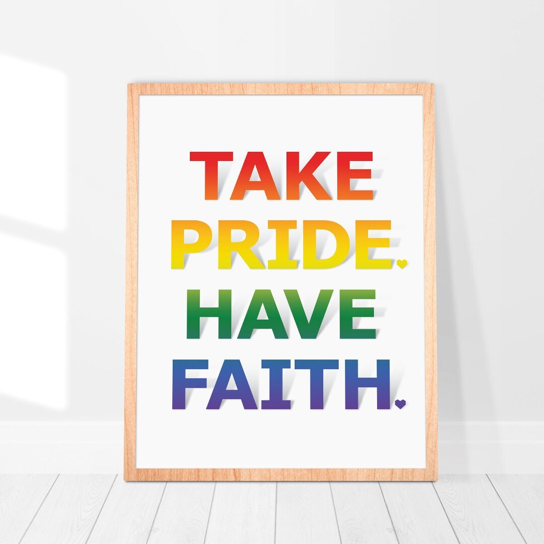 Take Pride Have Faith, LGBTQ Friendly, Safe Space Sign, Classroom ...