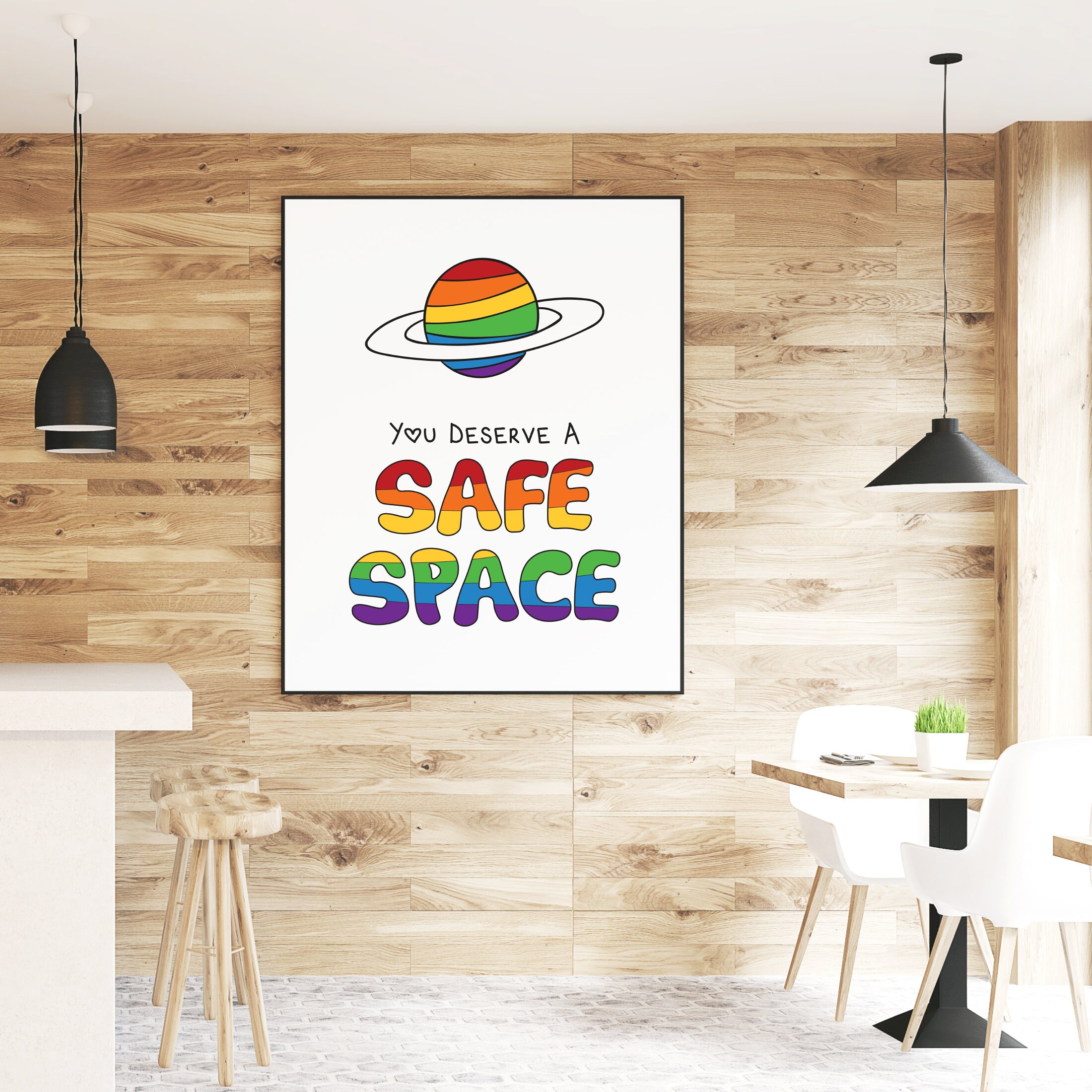 Safe Space Wall Poster, You Deserve A Safe Space, Safe Space Classroom ...