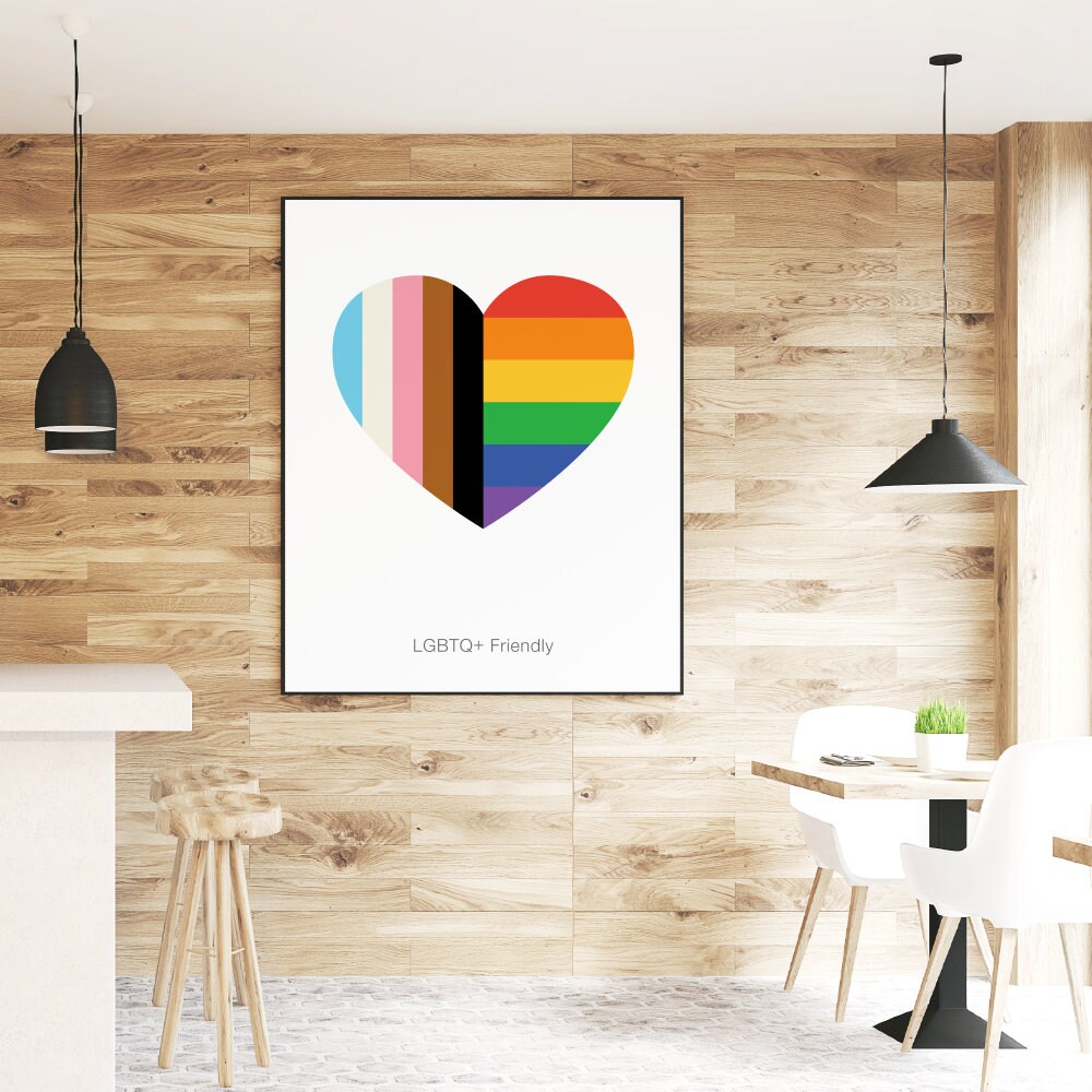 LGBTQ Friendly, Safe Space Sign, Classroom Poster, Pride Art Print ...