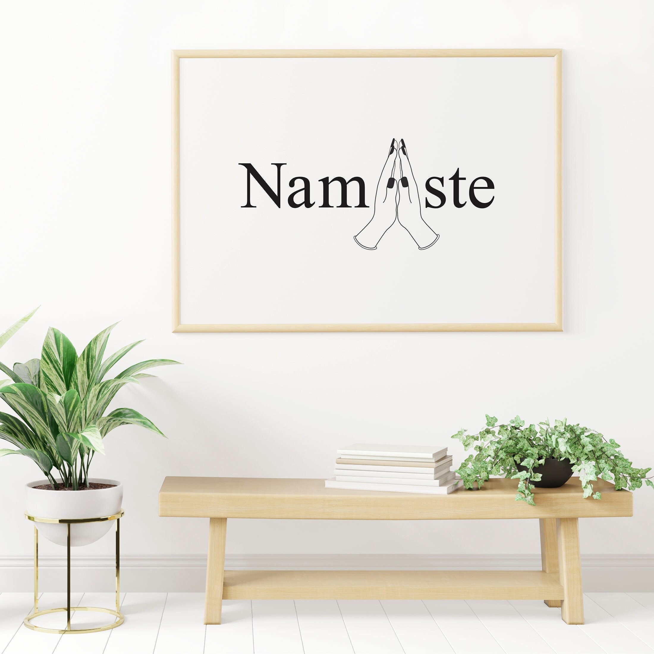 Namaste Pray Hands Prayer Print Namaste Sign Namaste Wall - Etsy