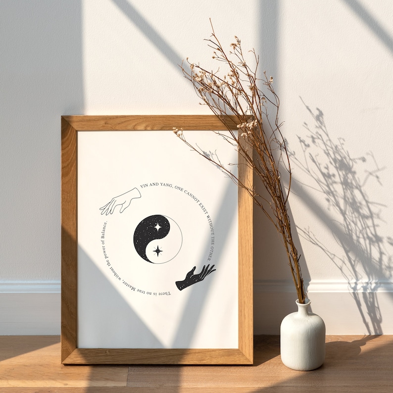 Yin and Yang Wall Art Decor Modern Yin Yang Art Yin Yang Art - Etsy