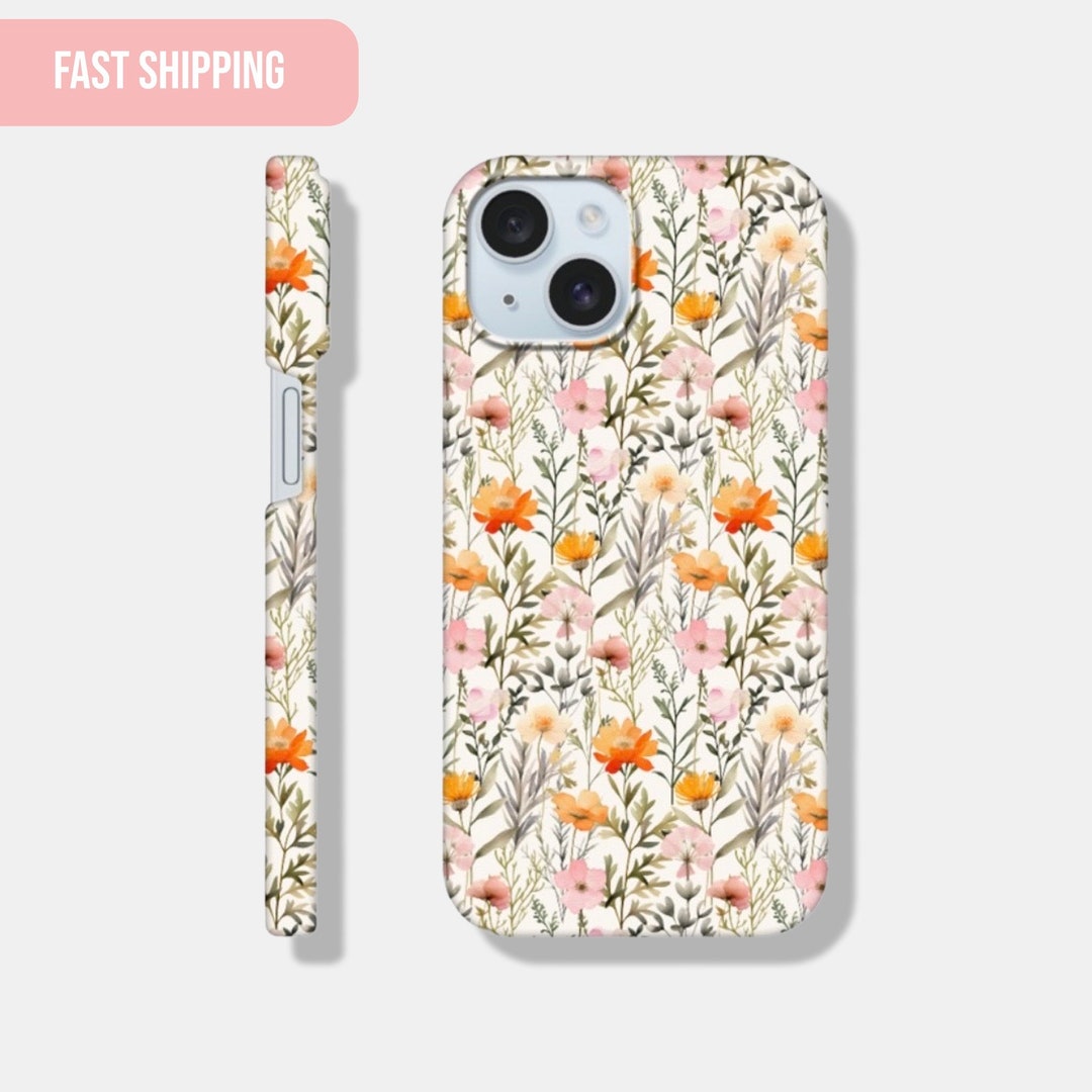 Tiny Watercolor Flowers Phone Case, Wildflowers Phone Case, Cottagecore ...