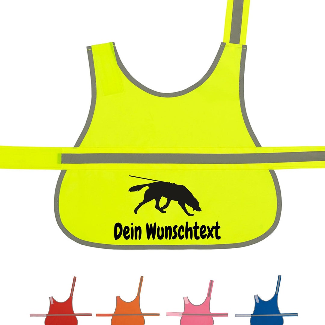 Reflective Dog Warning Vest With DESIRED TEXT Dog Vest Luminous Vest ...