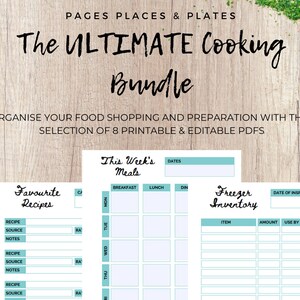 The ULTIMATE Cooking Bundle Printables for Recipes & Food Shopping ...