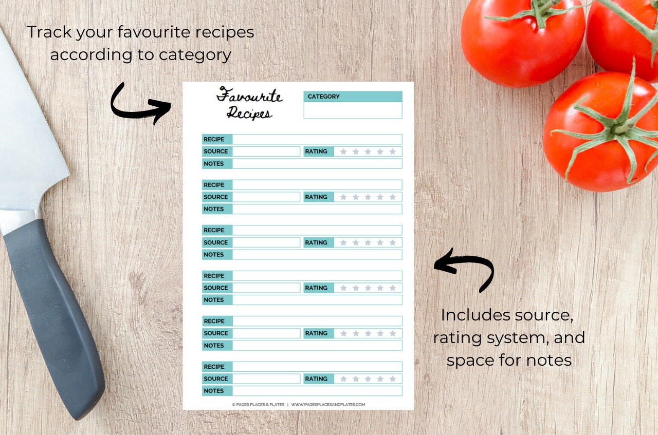 The ULTIMATE Cooking Bundle Printables for Recipes & Food Shopping ...