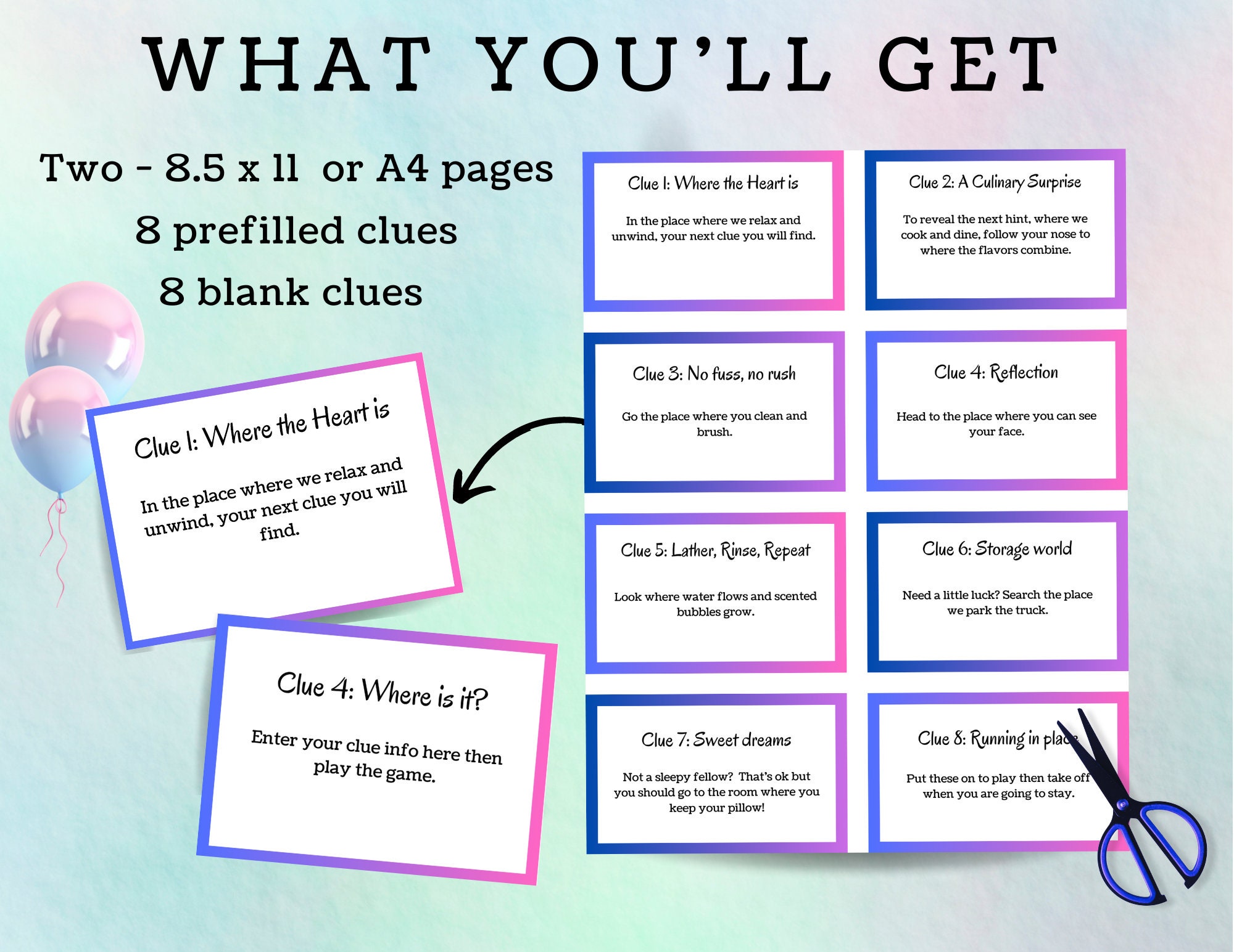 Adorable Baby Gender Reveal Scavenger Hunt - Sibling Pregnancy ...