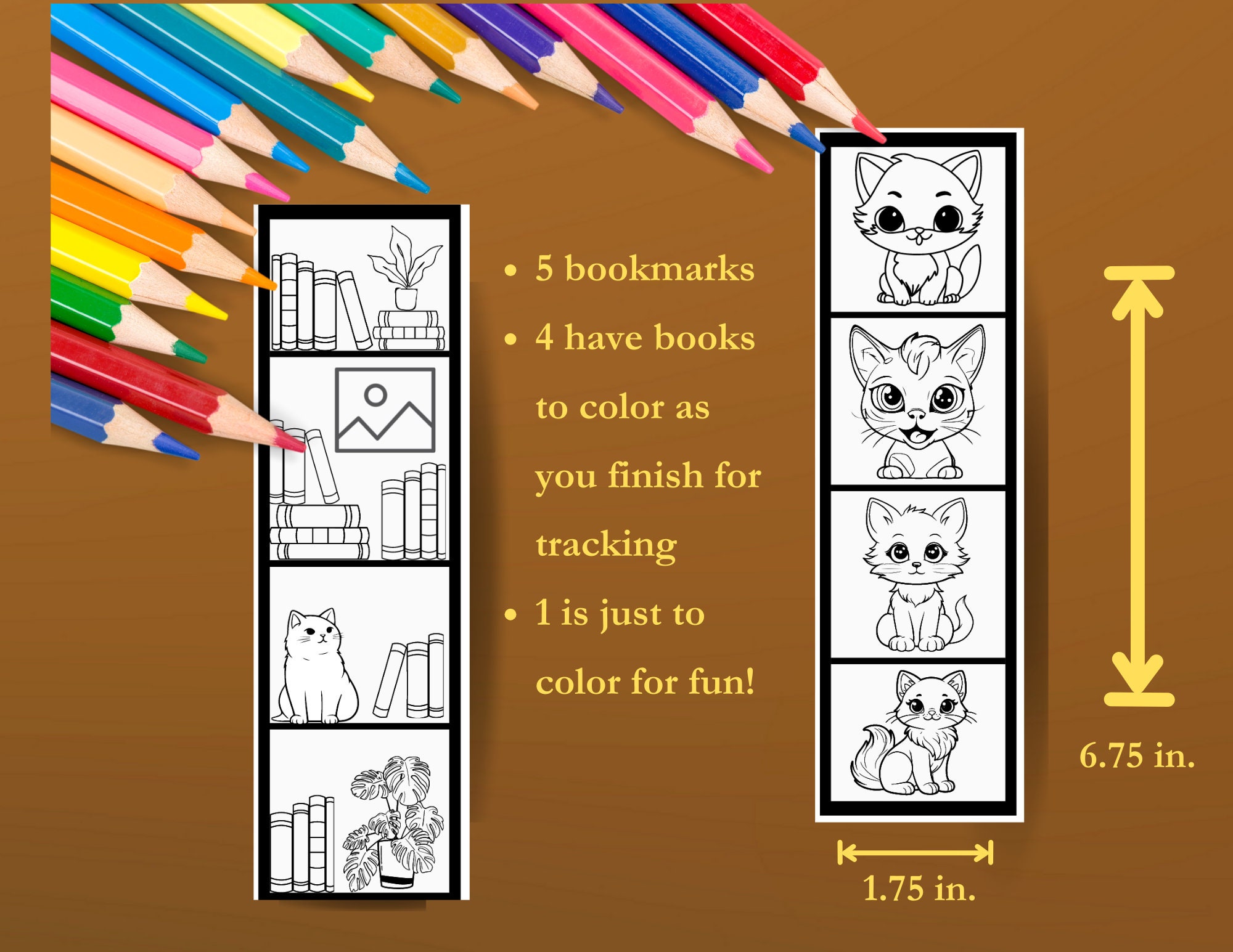 Printable Bookshelf Bookmarks, Reading Tracker, Coloring Bookmarks ...
