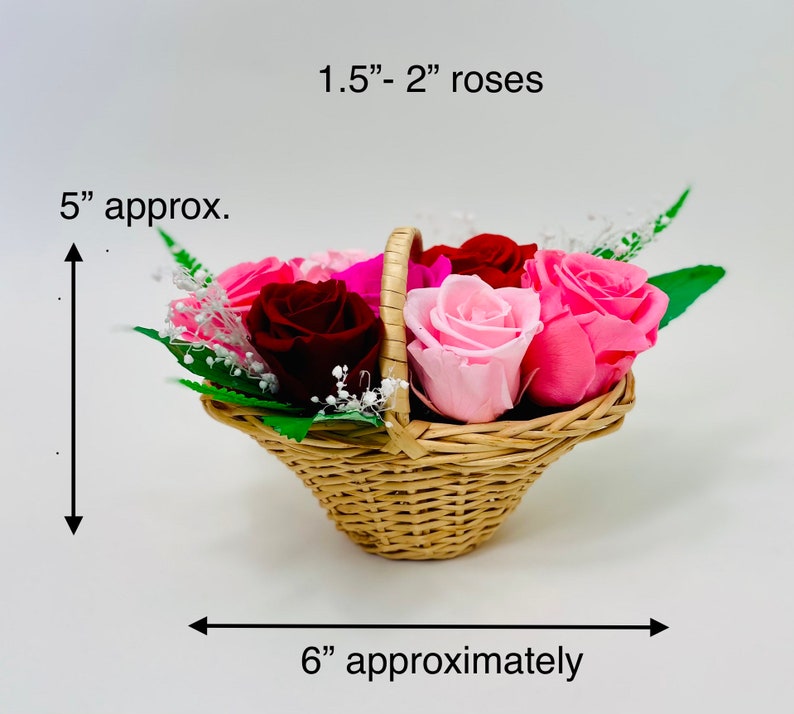 FIVE YEAR FLOWERS: Flower Bouquet W/ 7x Preserved Roses - Etsy