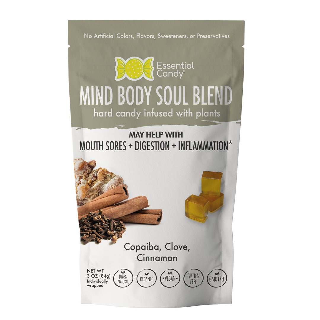 Mind Body Soul Blend Caramelo Duro Orgánico con Copaiba, Canela y Clavo ...