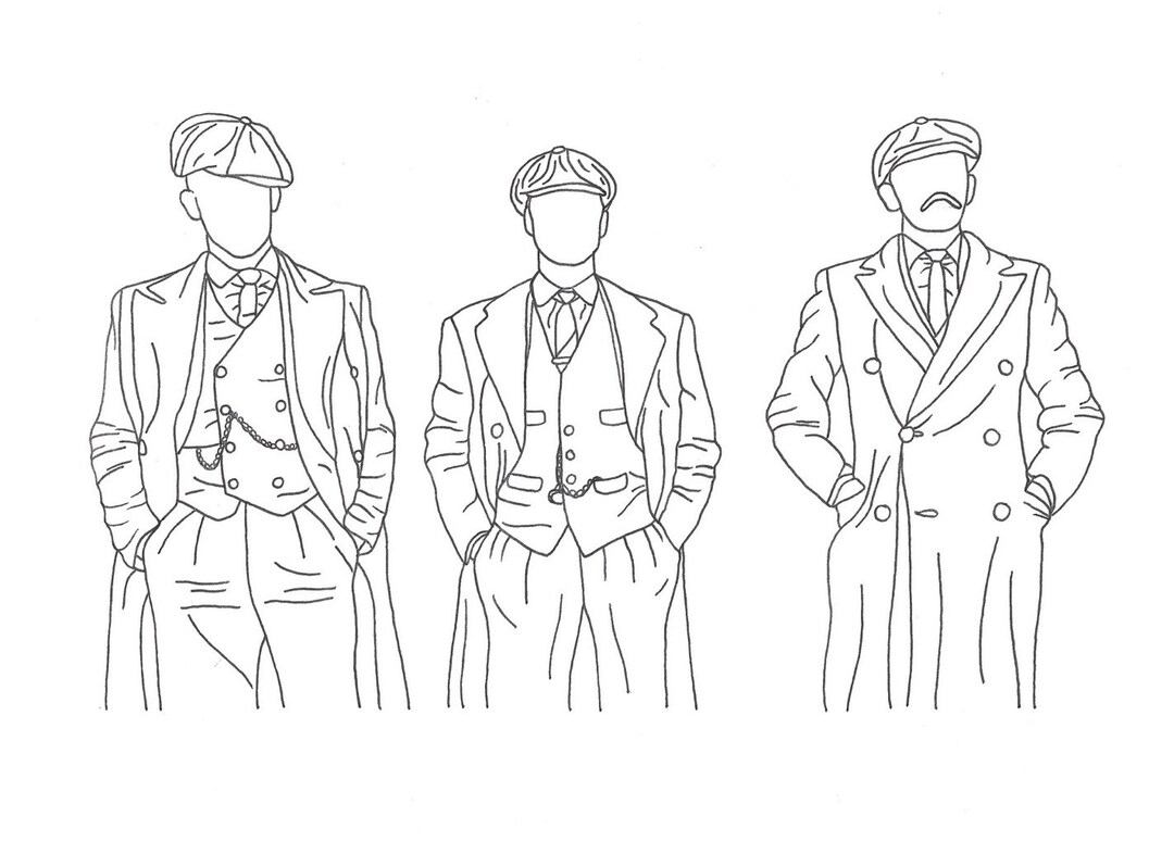 Peaky Blinders Line Drawing - Etsy