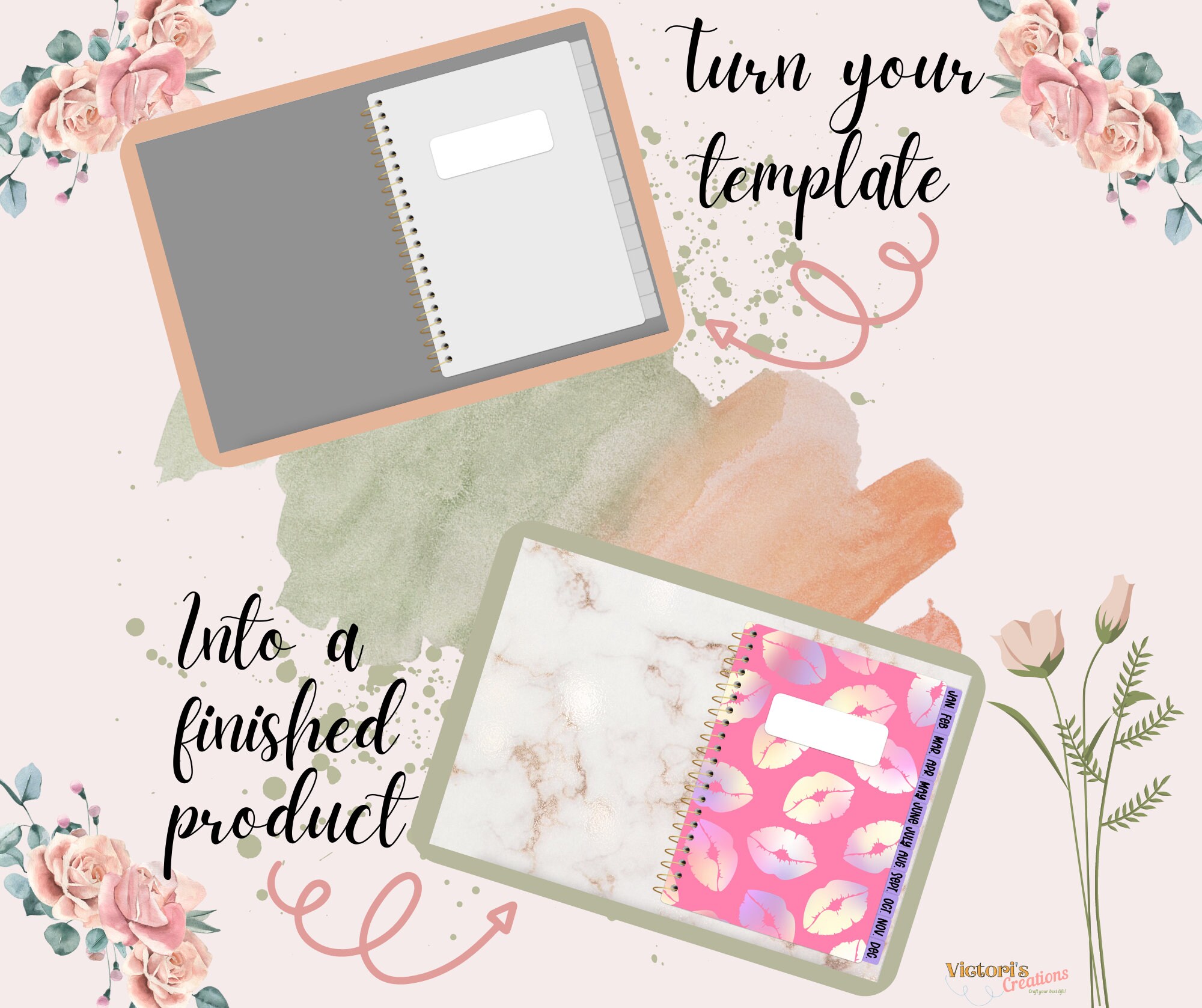 Editable Digital Planner Template Personal and Commercial Use - Etsy ...