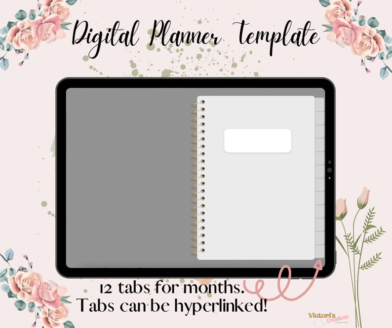 Editable Digital Planner Template Personal and Commercial Use - Etsy ...