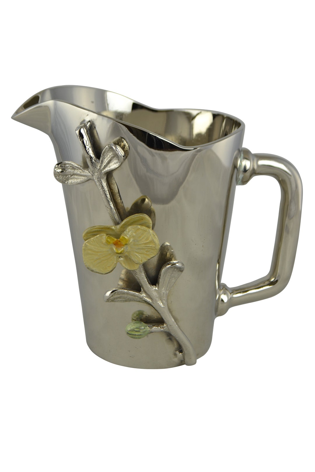 Decorative Metal Water Pitcher With Orchids - Etsy