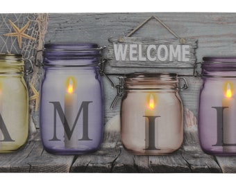 Led Lighted Canvas Candles - Etsy