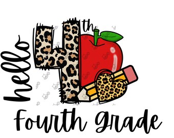 4th Grade Svg, Hello Fourth Grade Svg, Fourth Grade Svg, Back to School ...