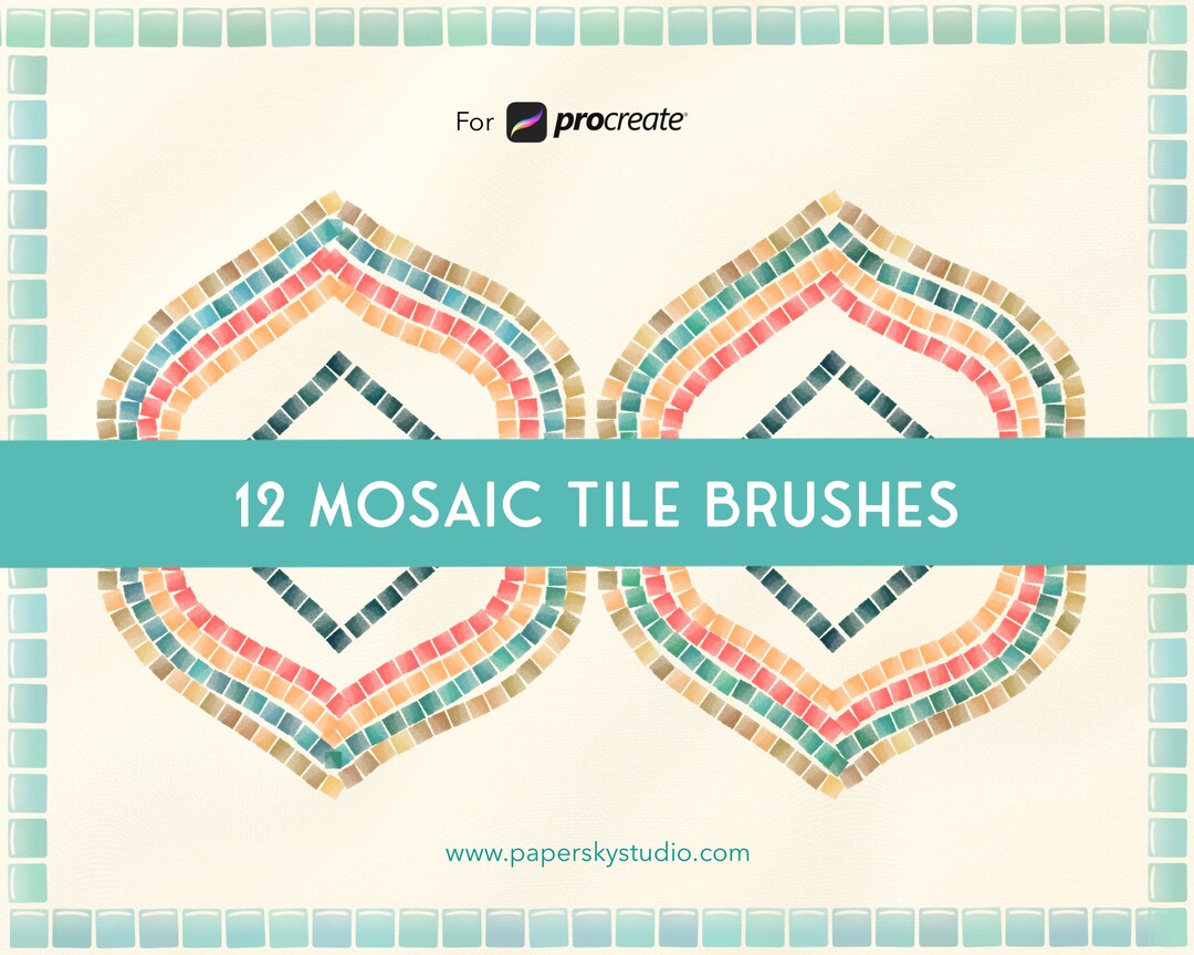 12 Procreate Mosaic Tile Texture Procreate Brushes Texture Procreate ...