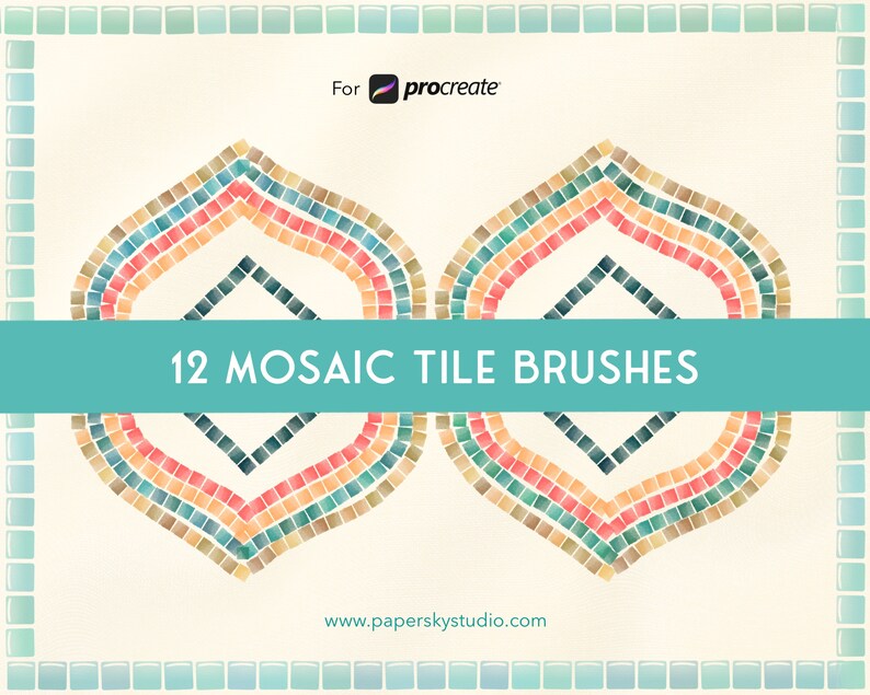 12 Procreate Mosaic Tile Texture Procreate Brushes Texture Procreate ...