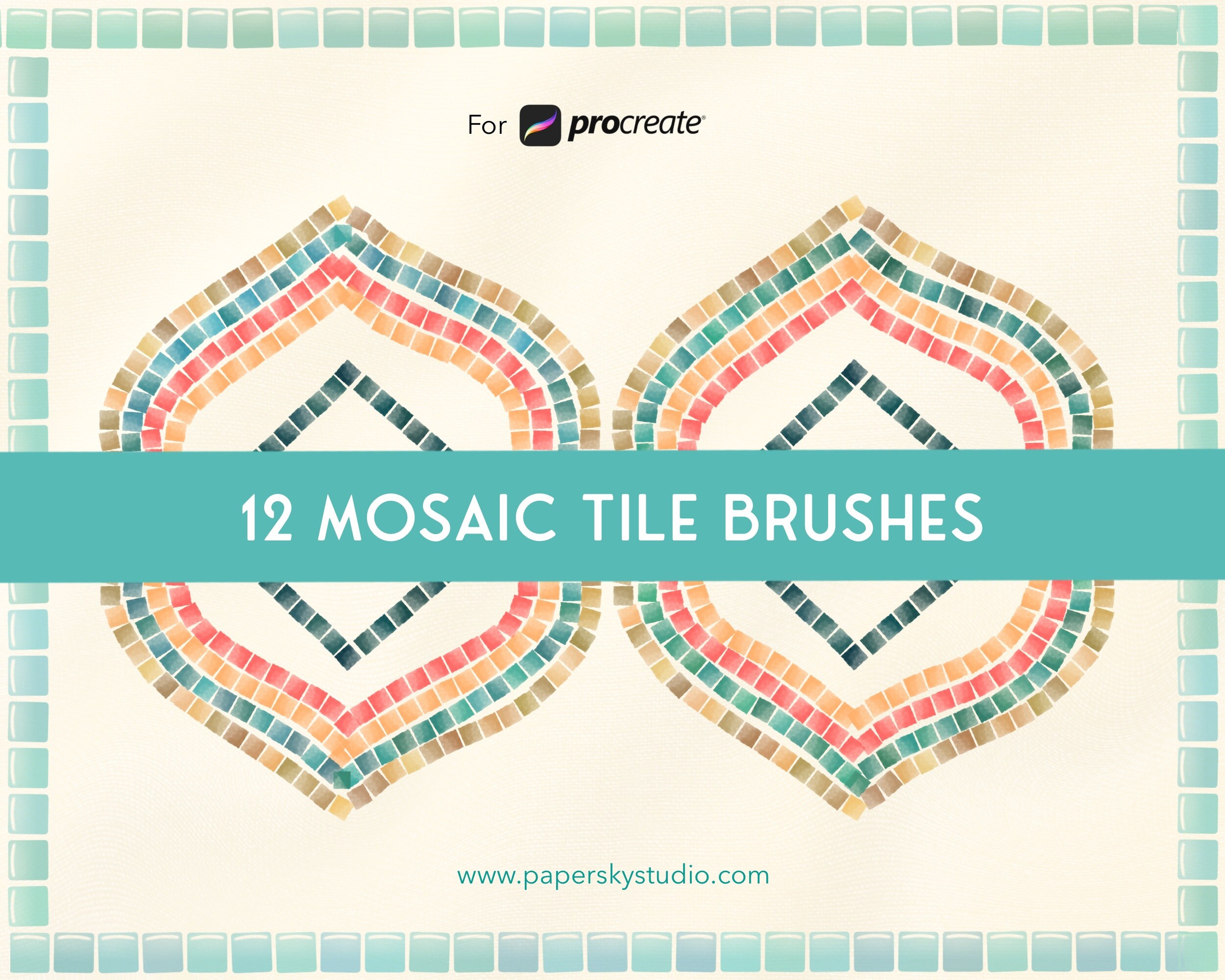 12 Procreate Mosaic Tile Texture Procreate Brushes Texture - Etsy
