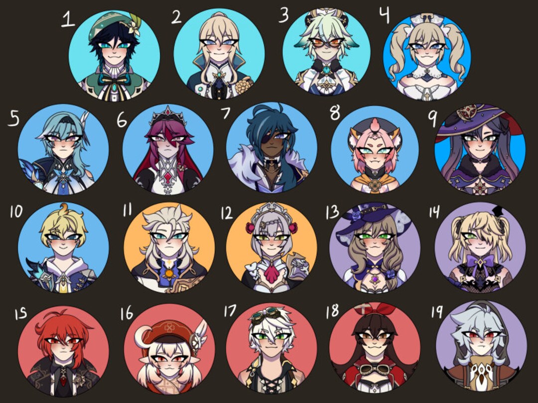 Genshin Impact Buttons all Regions, Npcs, Alt Outfits, Etc. - Etsy