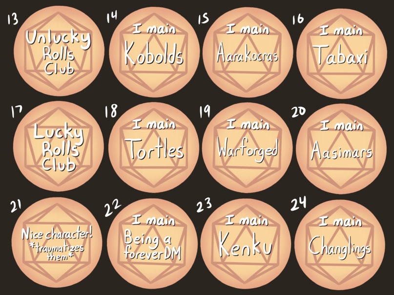 DND Themed Buttons! - Etsy