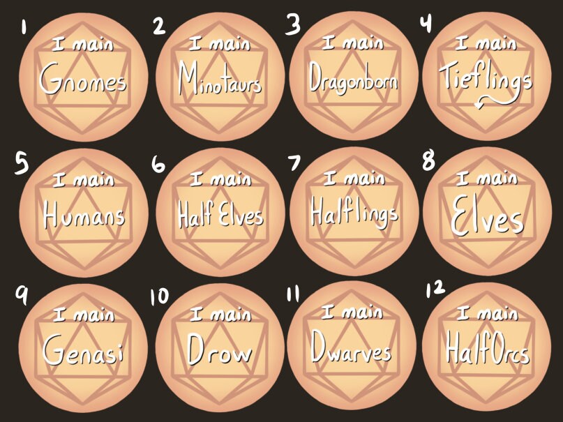 DND Themed Buttons! - Etsy