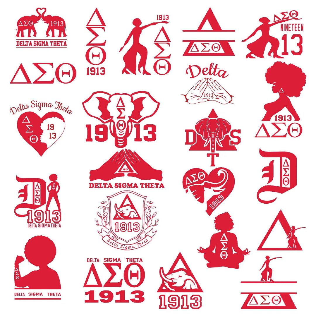 Delta Sigma Theta SVG Bundle: 1913 Hand Sign, Sisterhood Sonority, DST ...