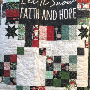 MERRY & BRIGHT Moda Kringle Claus Christmas Quilt Kit Basic Grey - Etsy