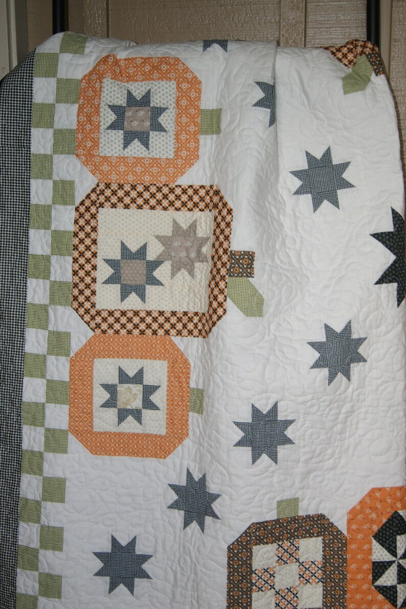 PUMPKIN SQUARE LANE Moda All Hallow's Eve Quilt Kit Fig Tree - Etsy