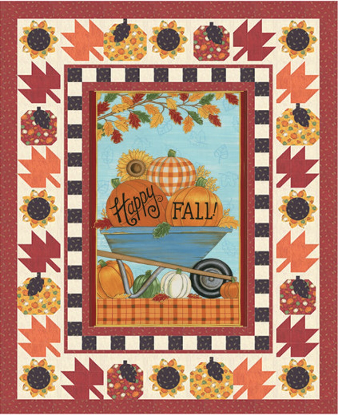 HAPPY FALL Moda Quilt KIT by Deb Strain Pumpkins - Etsy